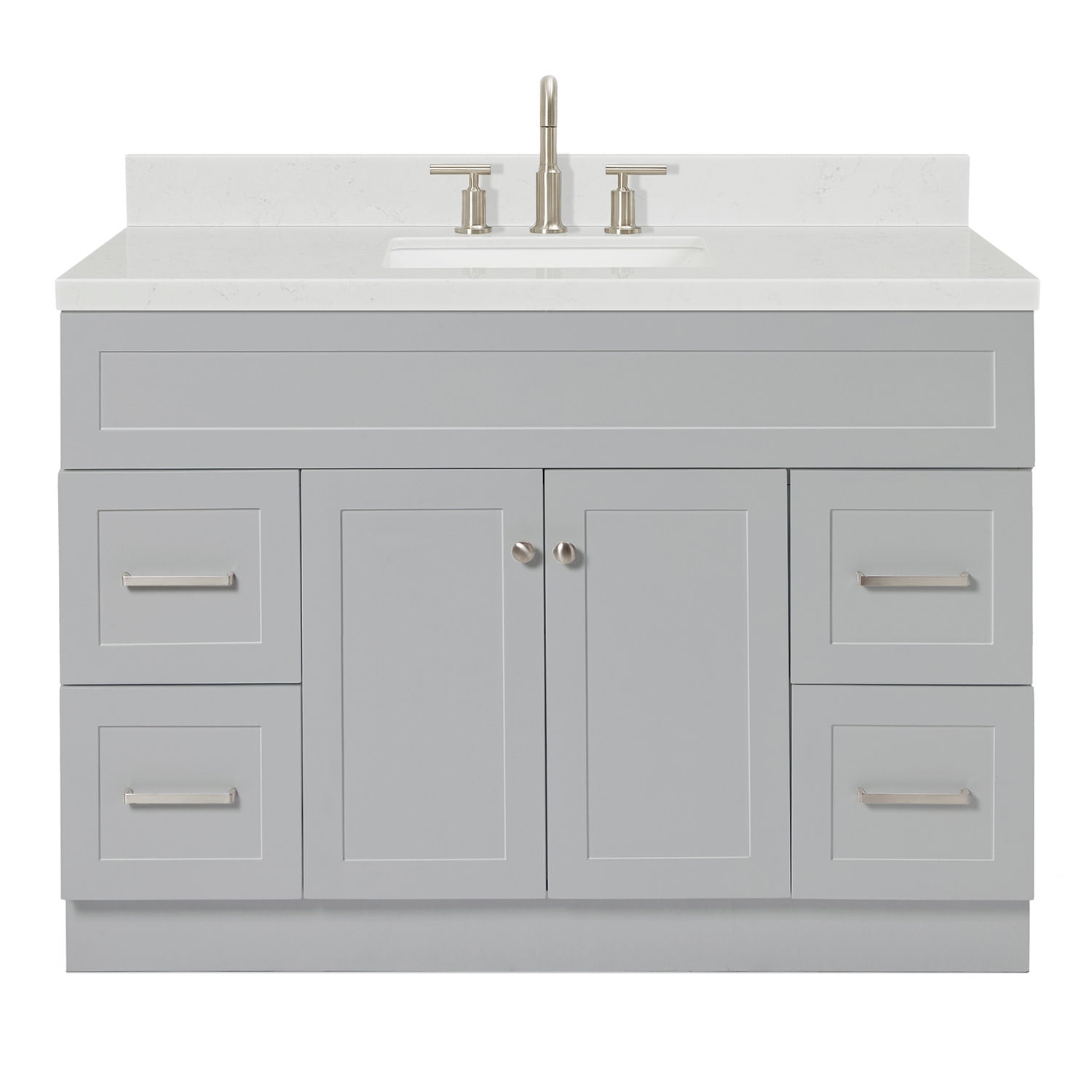 "Ariel Hamlet 48"" Grey Free Standing Vanity Set with Single Basin ...