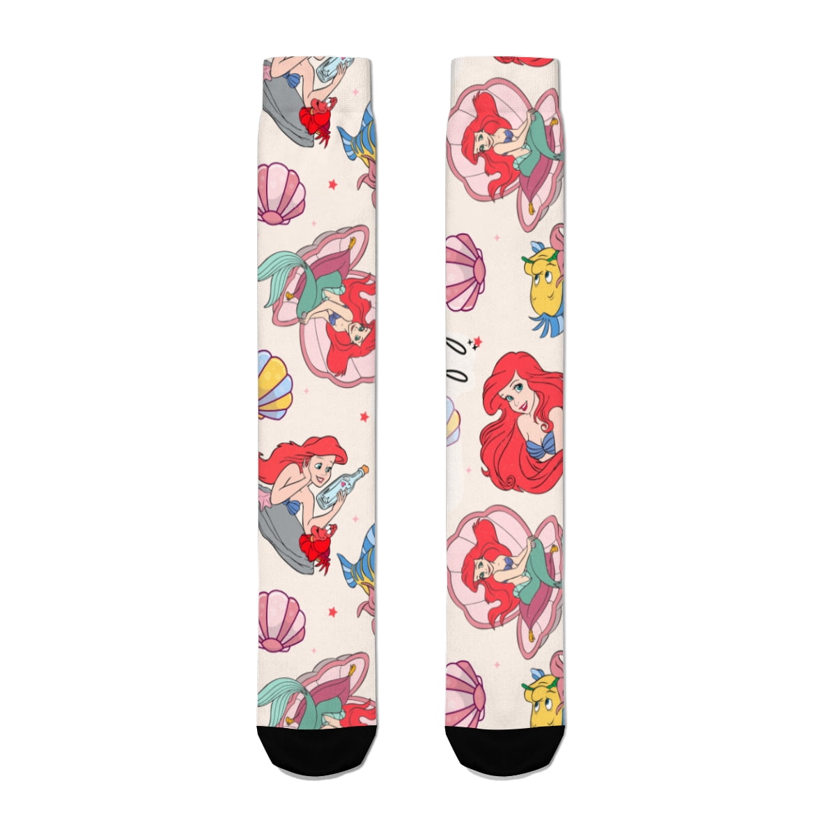 Ariel Fun pattern dress socks, long cotton socks for men and women ...