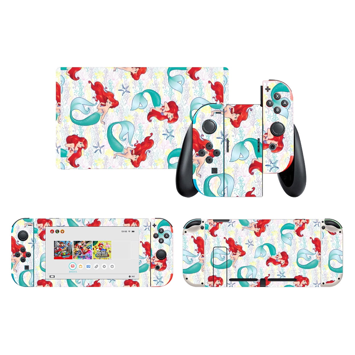 Ariel Game Switch Skin - Anime Cartoon Game Sticker, No Bubble ...