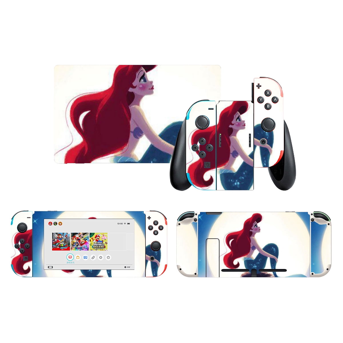 Ariel Game Switch Skin - Anime Cartoon Game Sticker, No Bubble ...