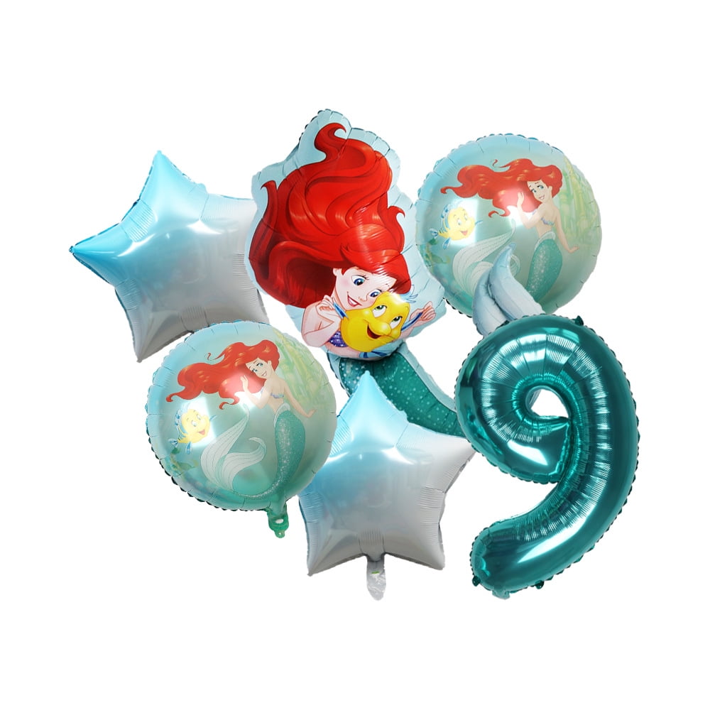 Ariel Happy Birthday Party Supplies, 20Pcs Foil Balloons for Ariel ...