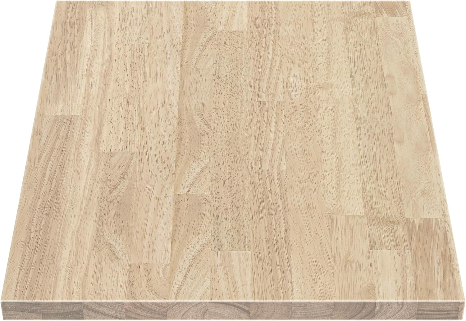 Ariel Hevea Unfinished Butcher Block Countertop 30"L x 25"W x 1.5"Th ...