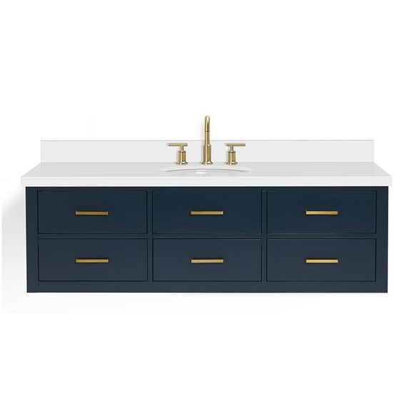 Blue Floating Vanity