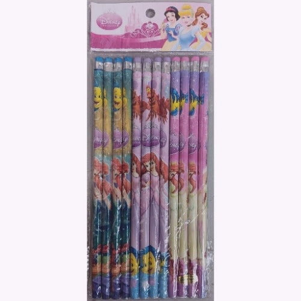 Ariel - Little Mermaid Purple/Pink/Blue Wooden Pencils Pack of 12 ...