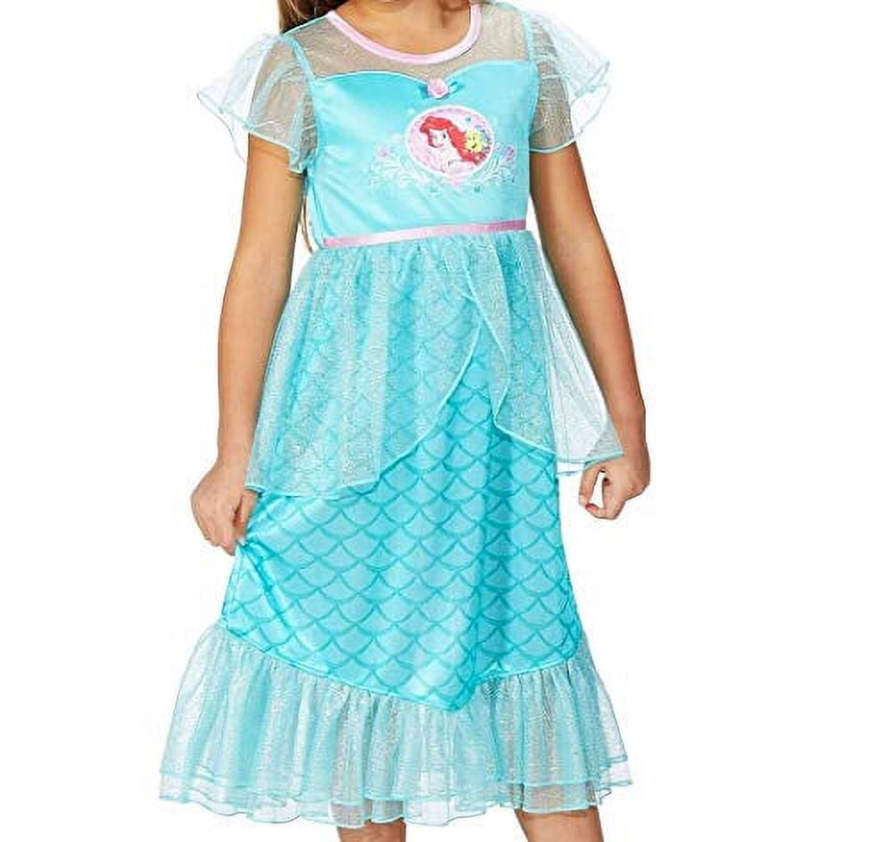 Ariel Little Mermaid and Flounder Satin and Tulle Fancy Nightgown, Gown ...