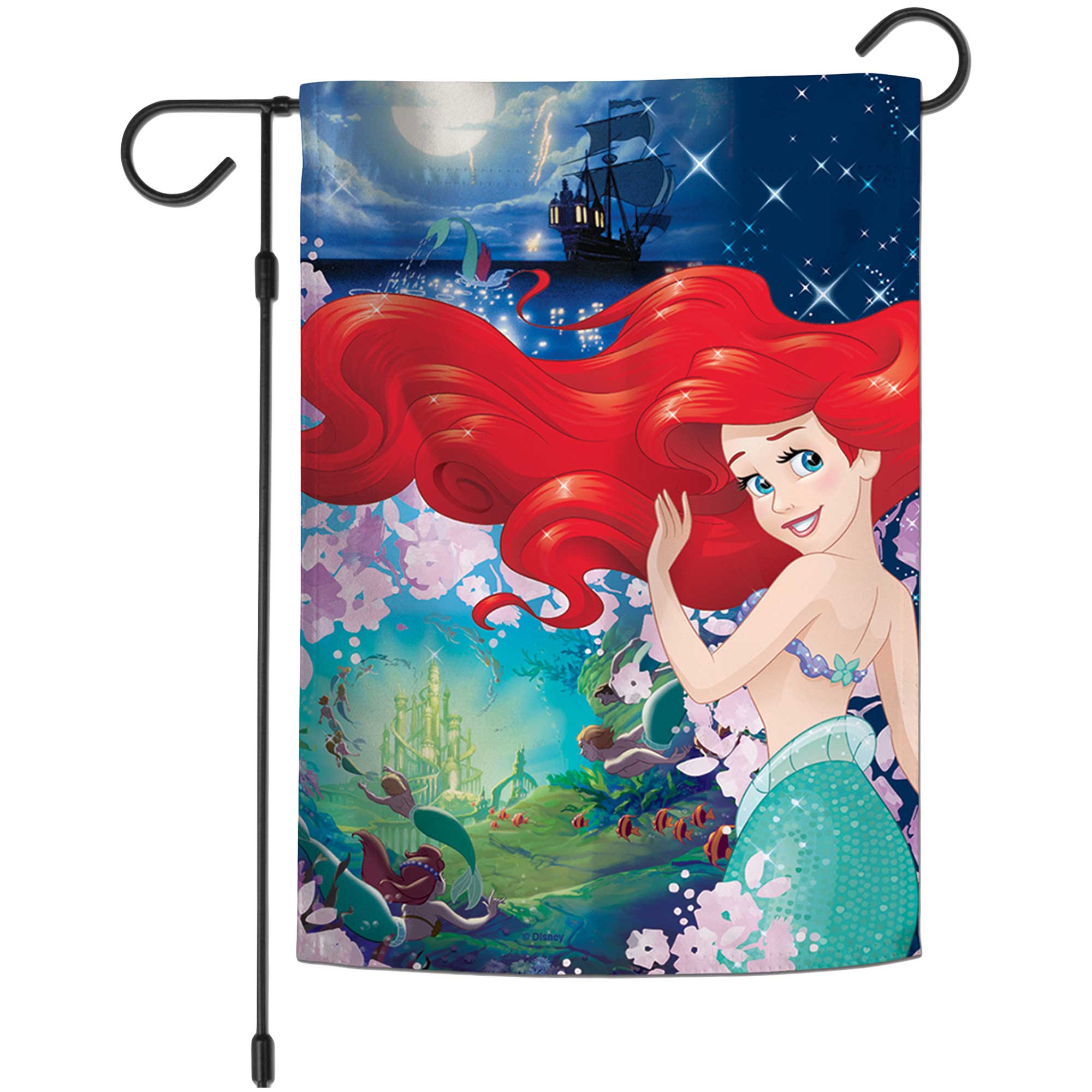 Ariel Live Your Dreams Garden Flag Licensed Disney Princess Two Sided ...