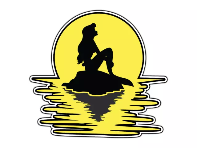 Ariel Moon Sunrise Silhouette Waterproof Sticker Phone Decal Water ...