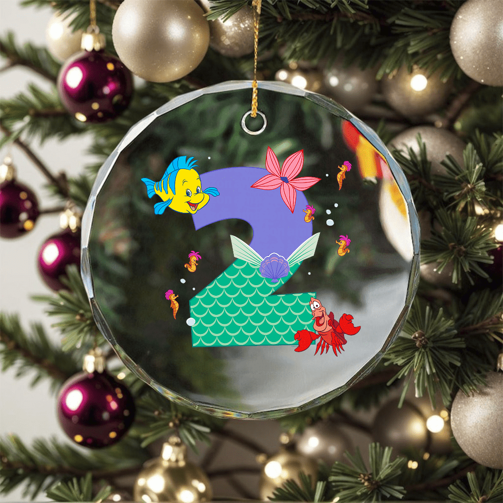 Ariel Numbers 2 Second 2nd Birthday Party Ornament, Hanging Decor ...