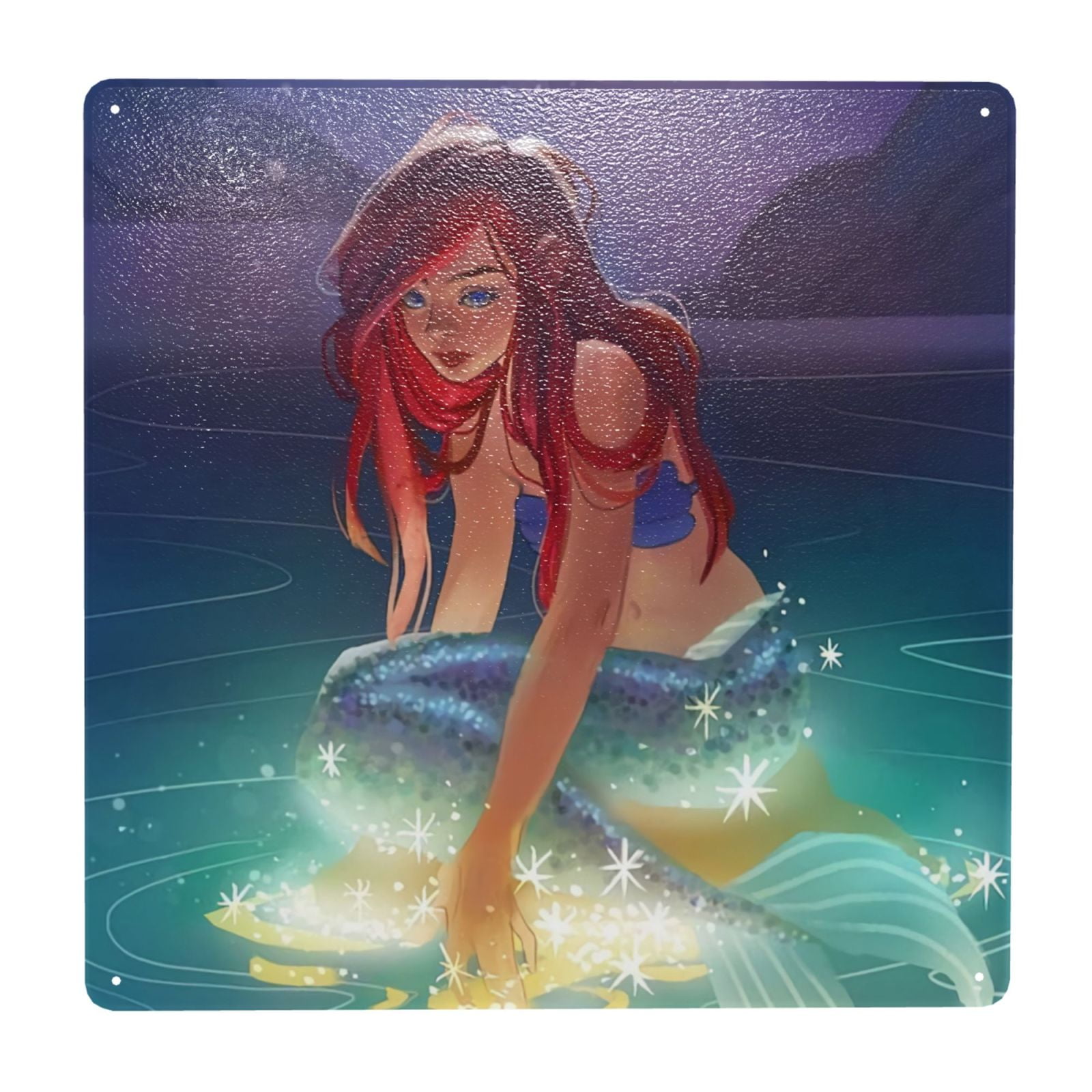 Ariel Pintura Impresa En Estaño, Decoración De Pared Para El Hogar (12x 12in) - Walmart.com