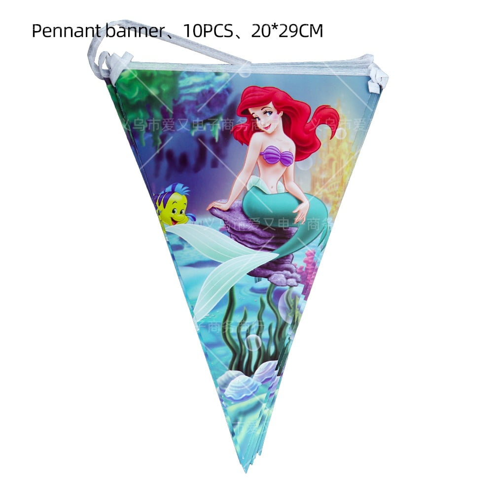 Ariel Princess Birthday Party Banner Princess Theme Party Banner ...
