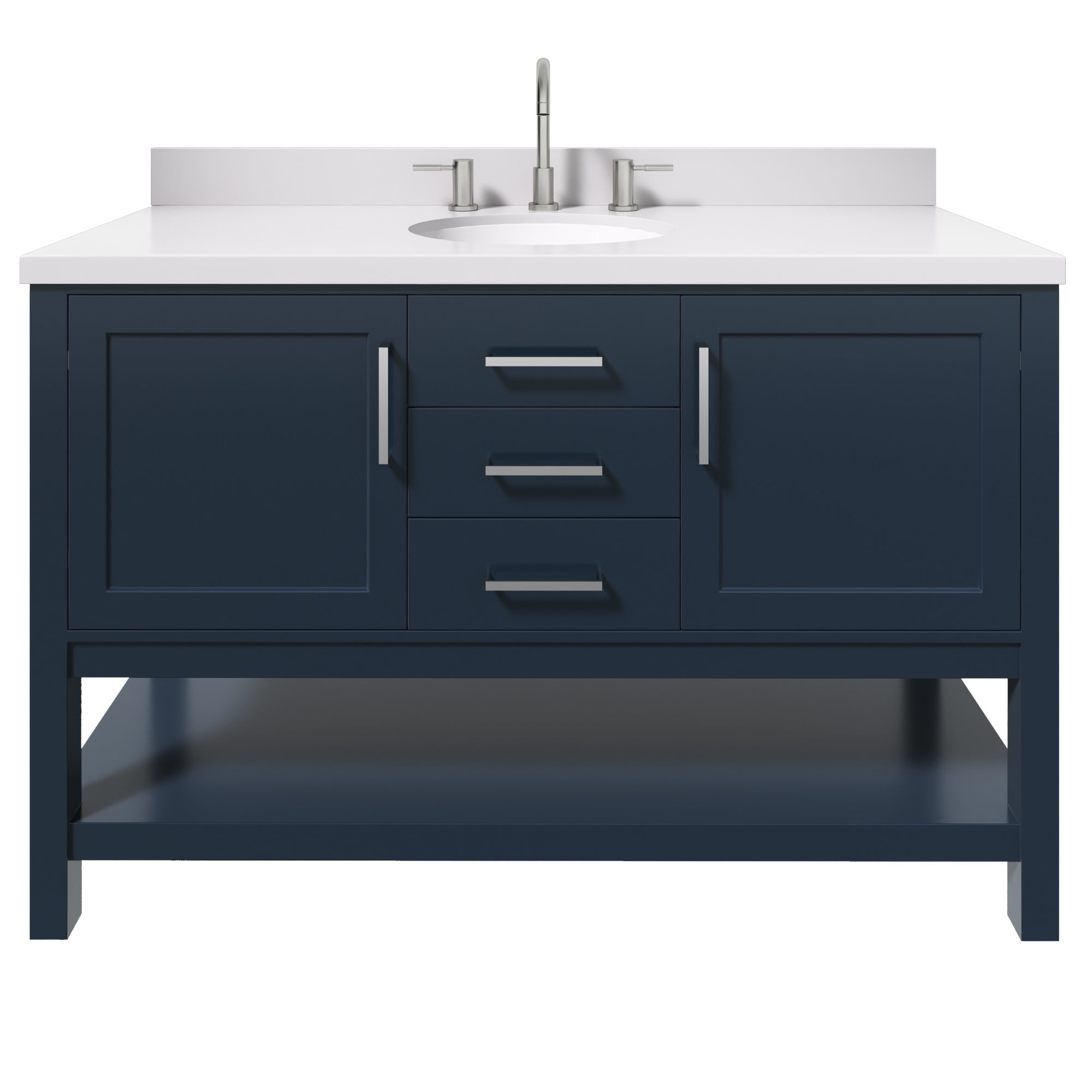 Ariel R055SWQOVOMNB Bayhill 54" Free Standing Single Basin Vanity Set ...