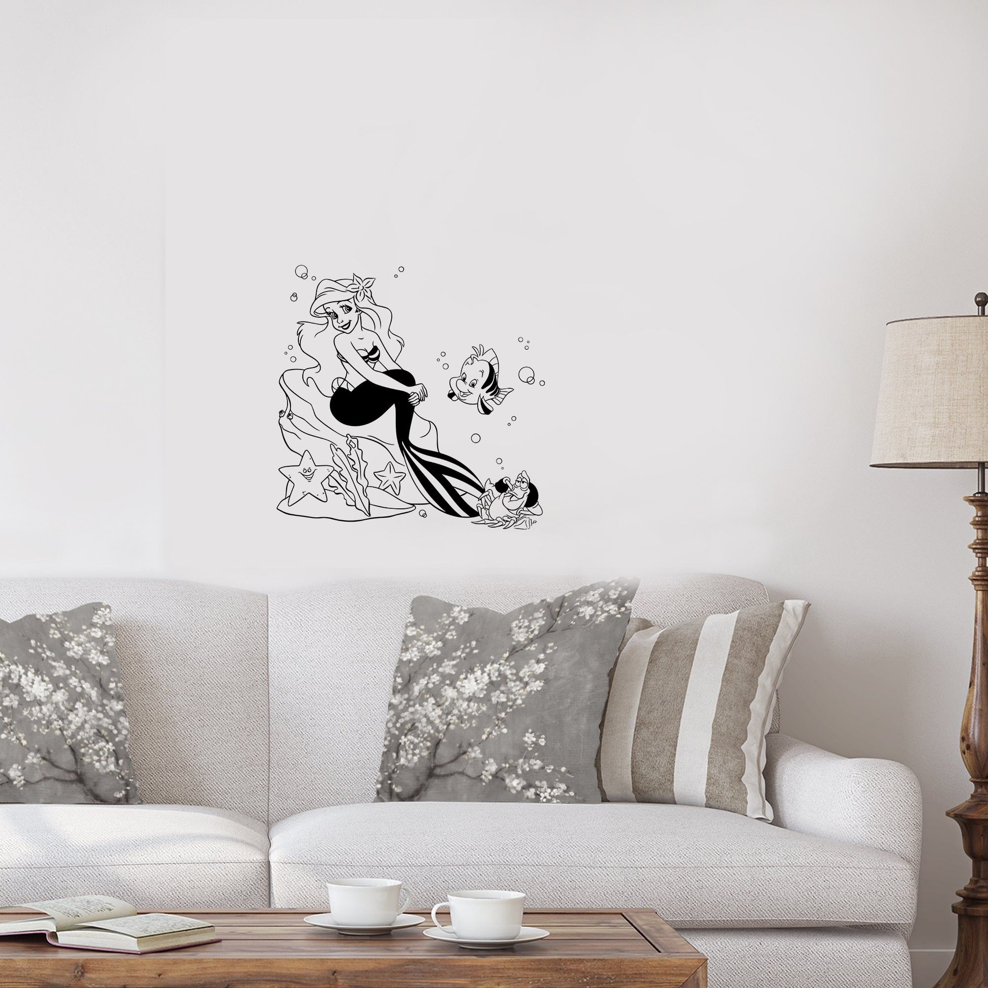 Ariel Sebastian Crab Fish Little Mermaid Cartoon Wall Sticker Art Decal ...