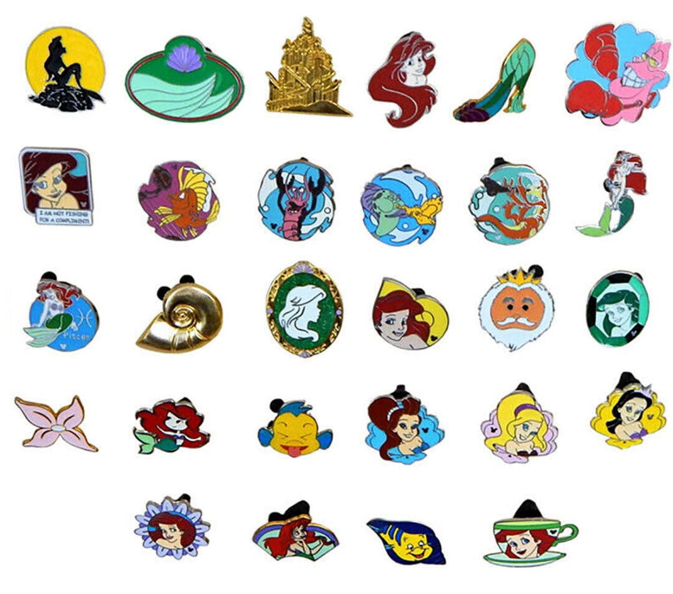 Ariel - The Little Mermaid 5 Themed Pin Set Disney World Park Trading ...