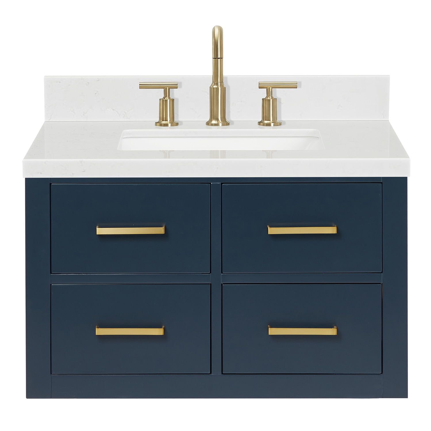 Ariel W030scqrvo Hutton 30" Wall Mounted Single Basin Vanity Set ...