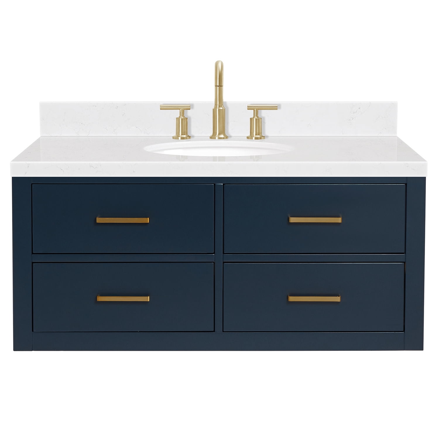 Ariel W042scqovo Hutton 42" Wall Mounted Single Basin Vanity Set ...
