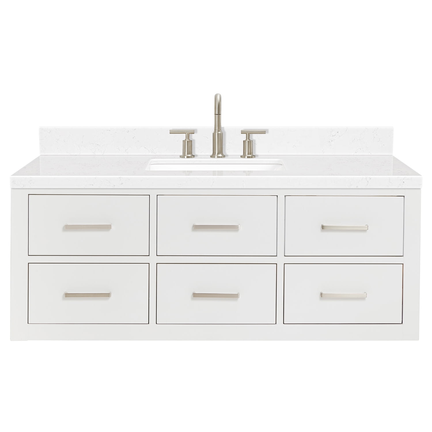 Ariel W048scqrvo Hutton 48" Wall Mounted Single Basin Vanity Set ...