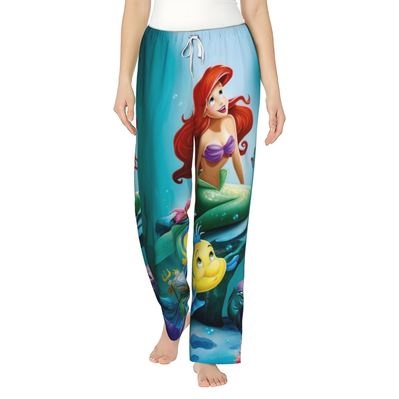Ariel Women's Resident Parent Pajama Pants Printed Loose Fit Wide Leg ...