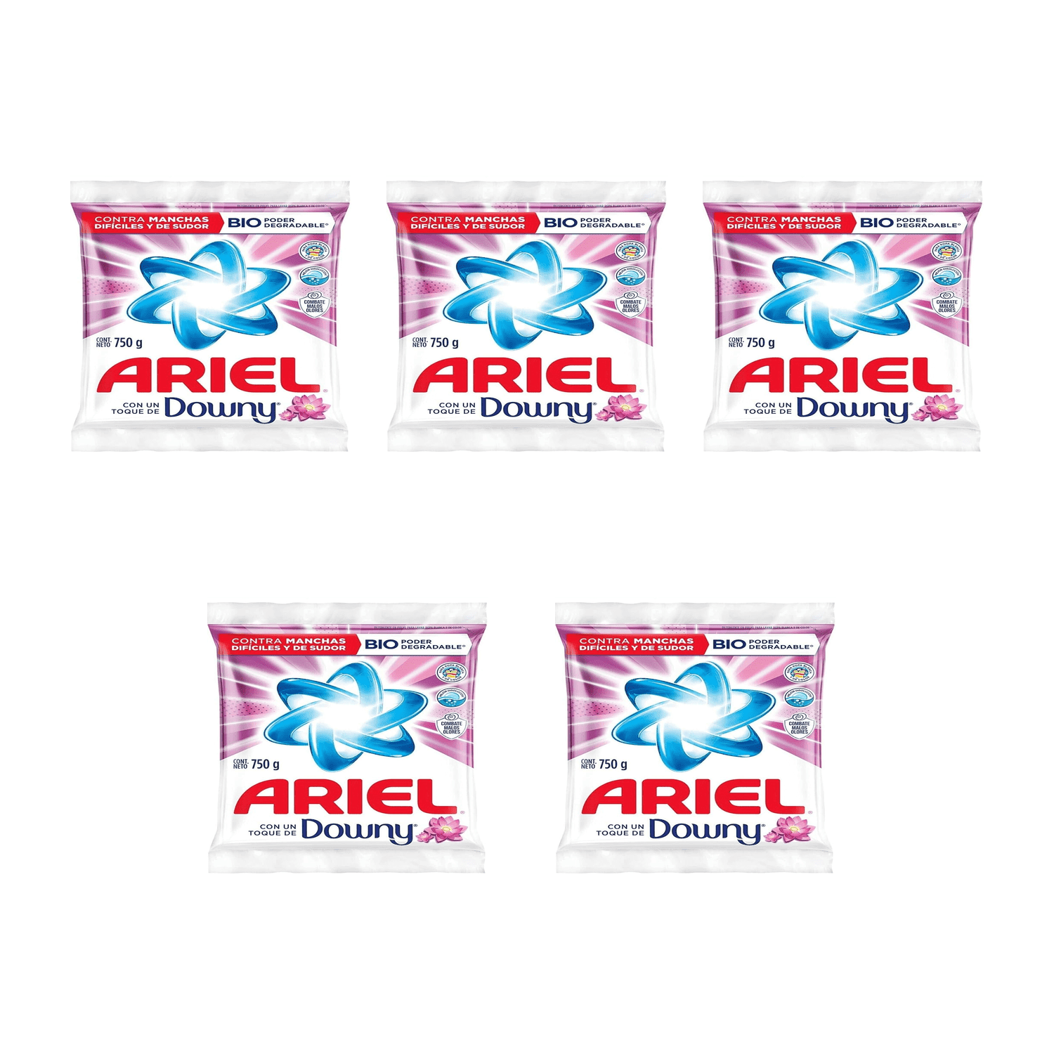 Ariel w Downy Laundry Detergent Powder – 1.65 lb × 5 Pack – Deep Enzyme ...