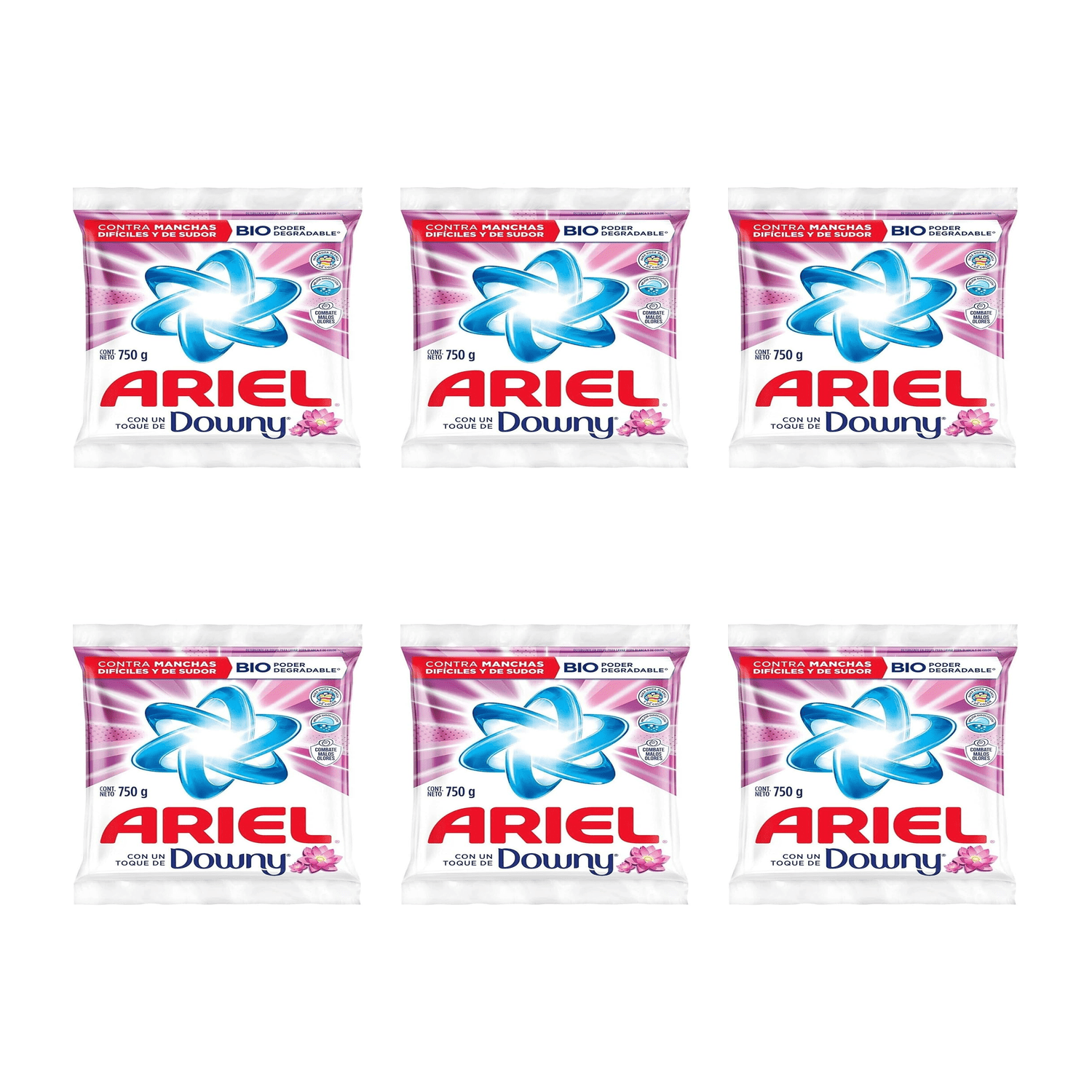 Ariel w Downy Laundry Detergent Powder – 1.65 lb × 6 Pack – Deep Enzyme ...