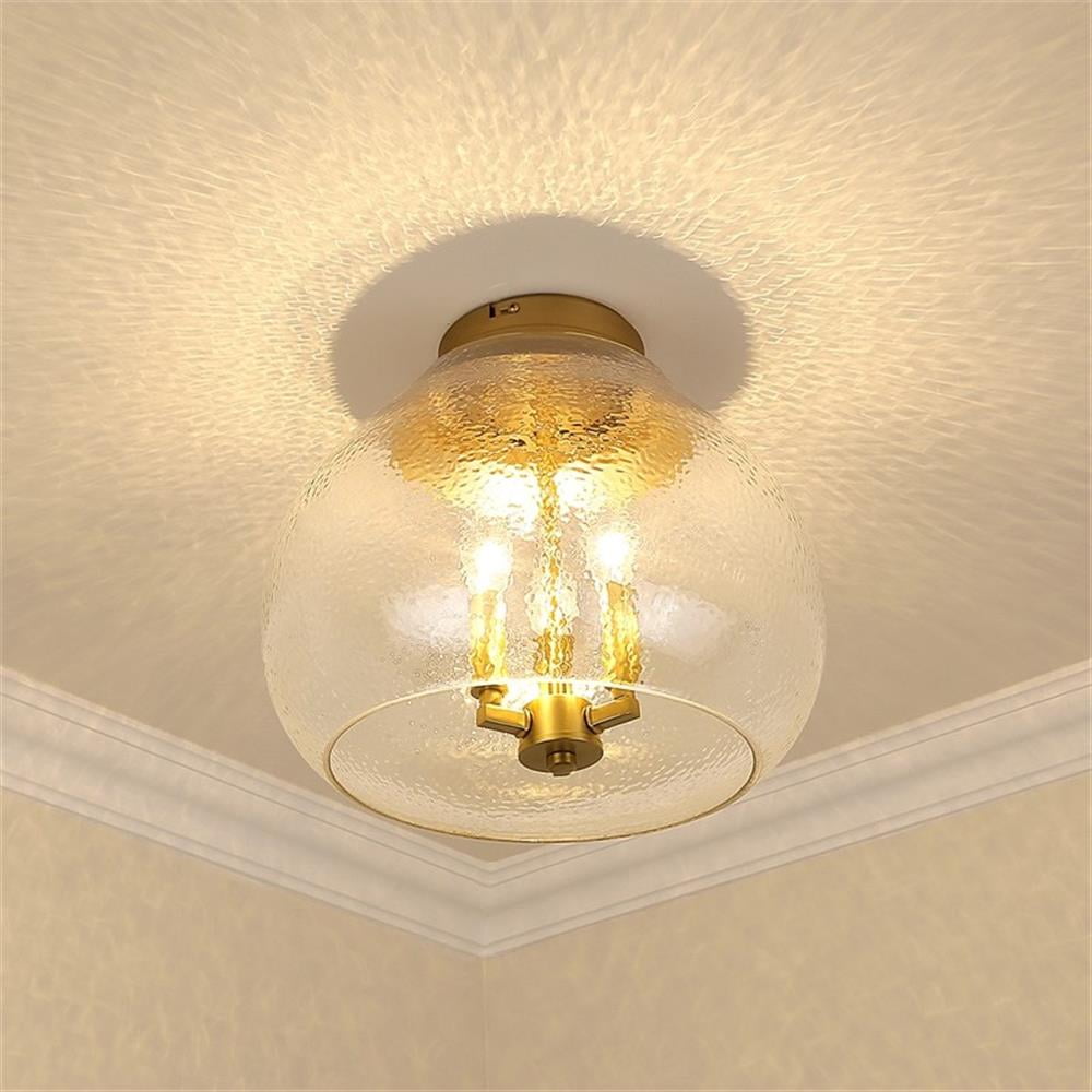 Golden Lighting Ariella 3-light Flush Mount in Brushed Champagne Brass ...