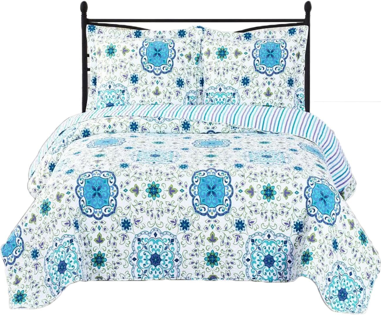 Arielle Luxury Microfiber Twin/Twin XL Size, Over-Sized 2pc Quilt Set ...