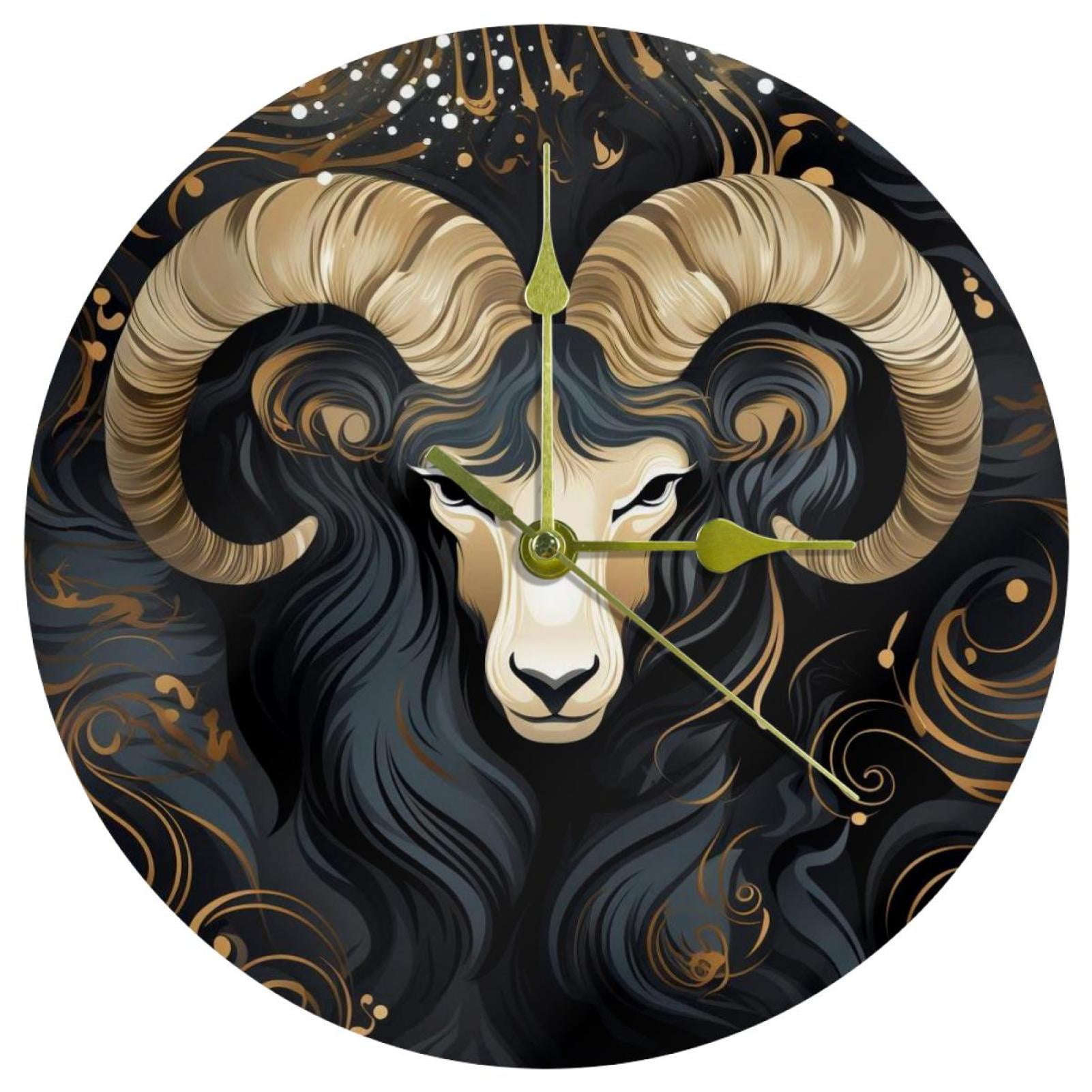 Aries 9.8 Inch Round Acrylic Silent Non Ticking Battery Powered Wall ...