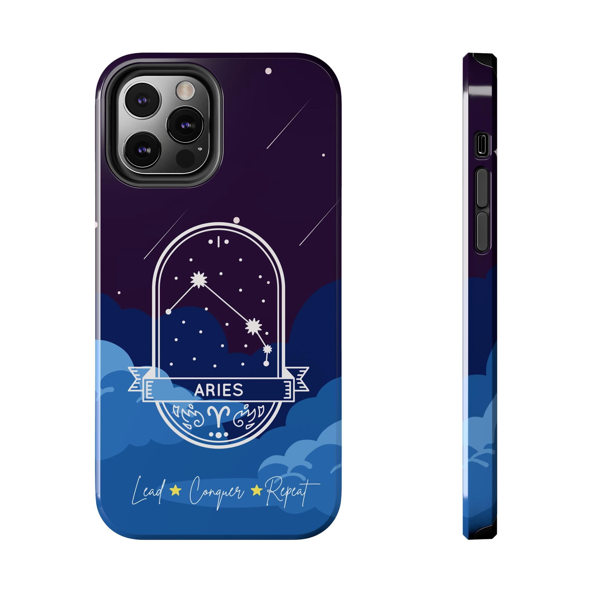 Aries Bold, Brave, and Bossy blue black Tough Phone Case. Girly stylish ...