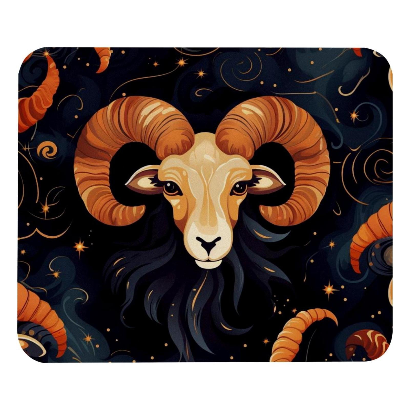 Aries Constellation 8.3x9.8 Inch Square Desk Mat with Non-Slip Rubber ...