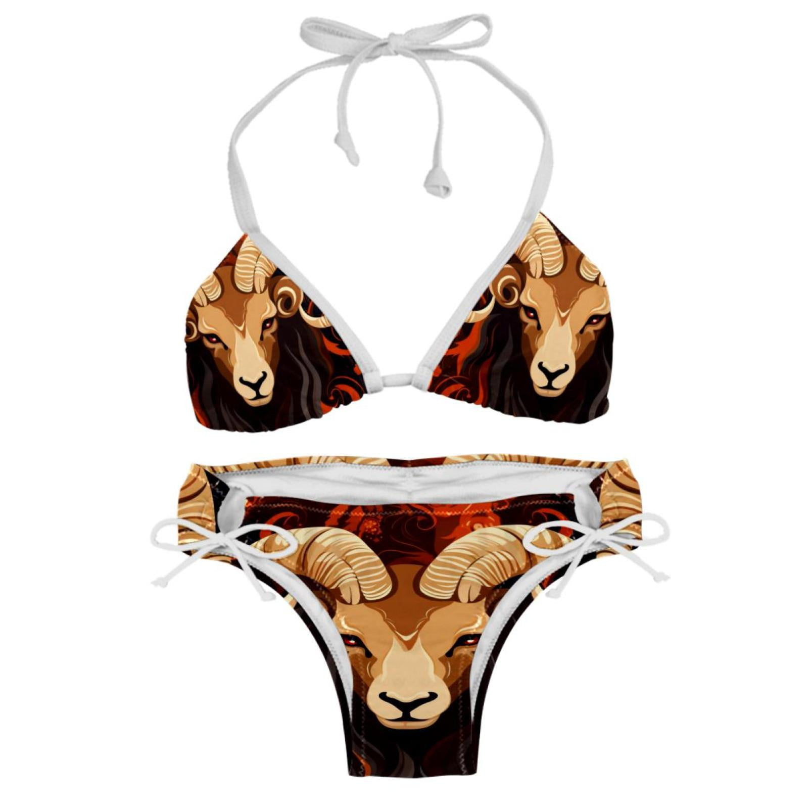 Aries Constellation Detachable Sponge Adjustable Strap Bikini Set Two ...
