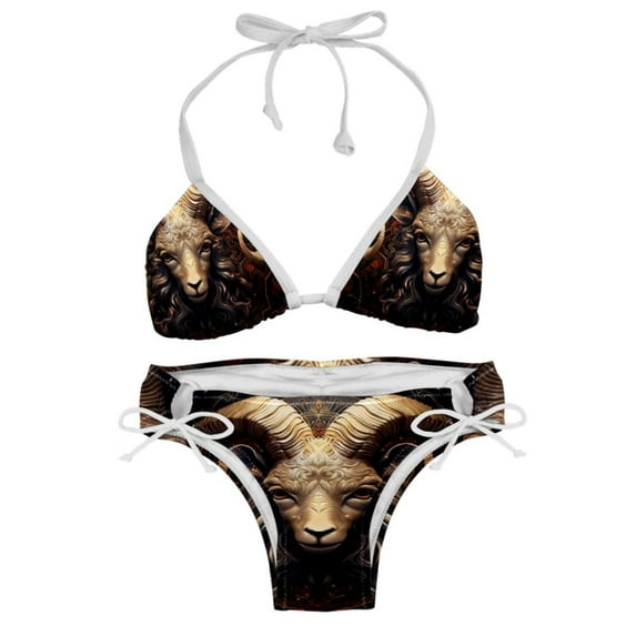 Aries Constellation Detachable Sponge Adjustable Strap Bikini Set Two ...