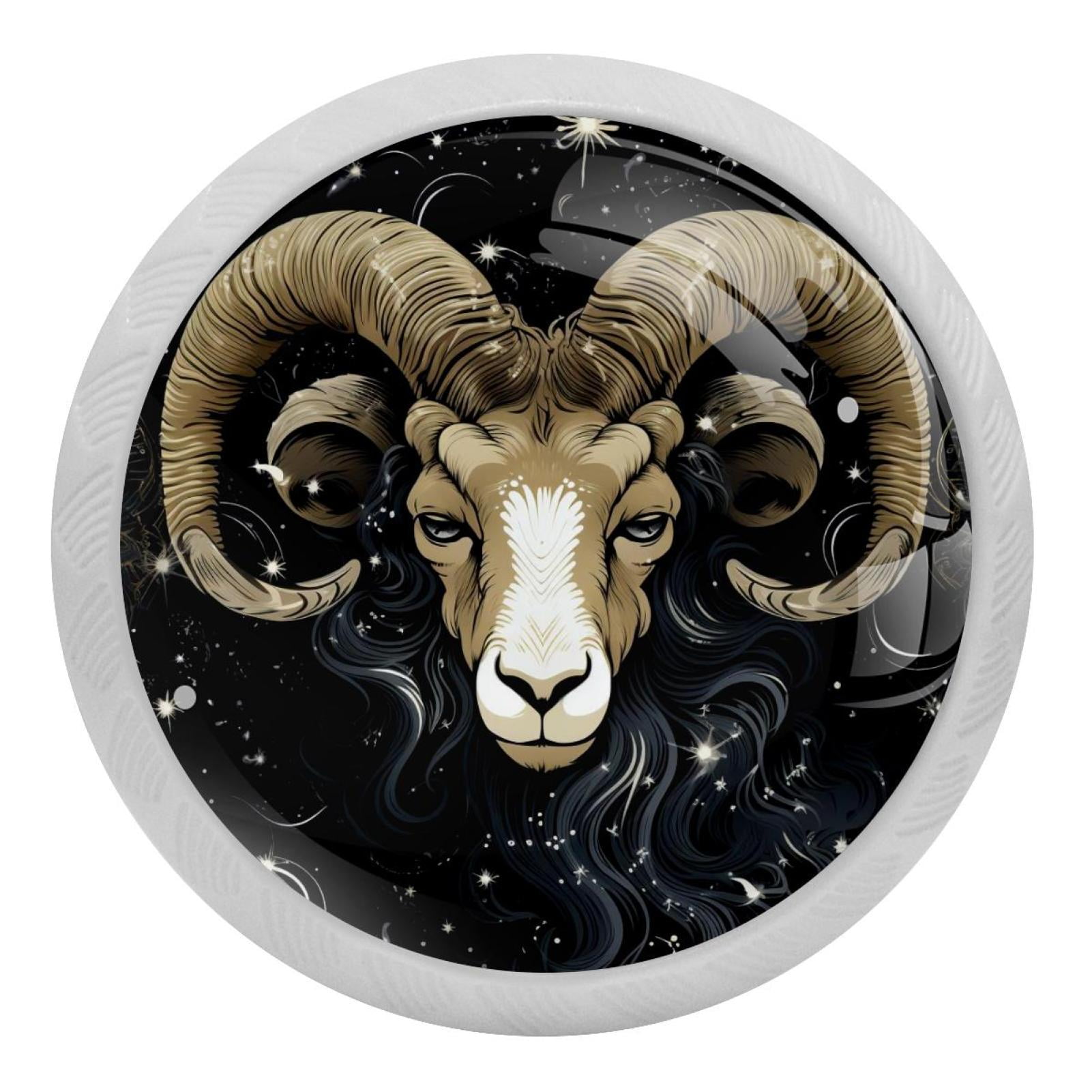 Aries Constellation Fluorescent Drawer Pulls with Screws - Round 4-Pack ...