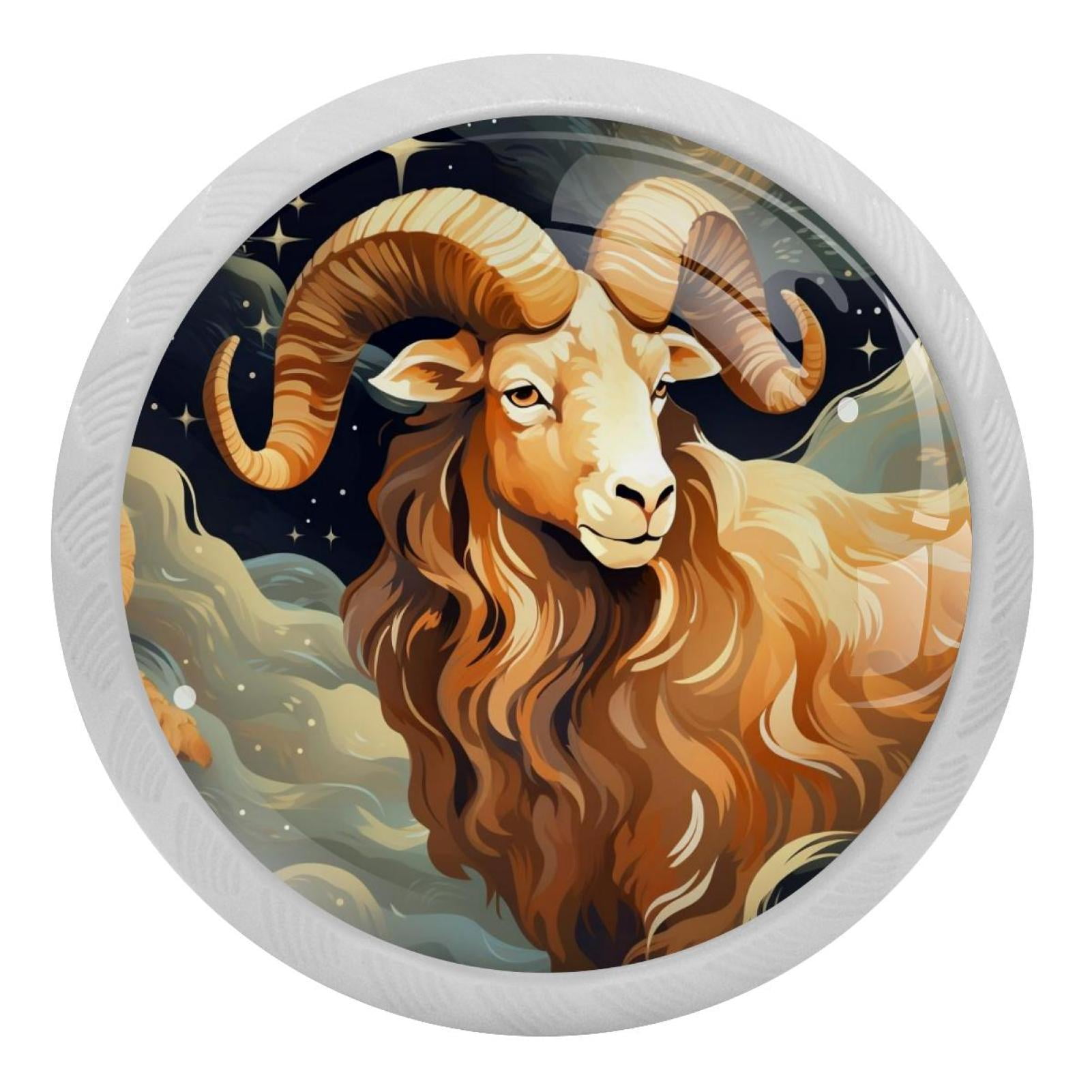 Aries Constellation Fluorescent Drawer Pulls with Screws: Round 4-Pack ...