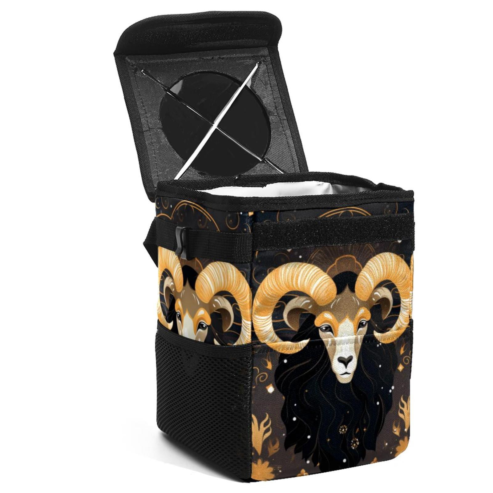 Aries Constellation Foldable Car Trash Can Mini Trash Can with Lid Leak ...
