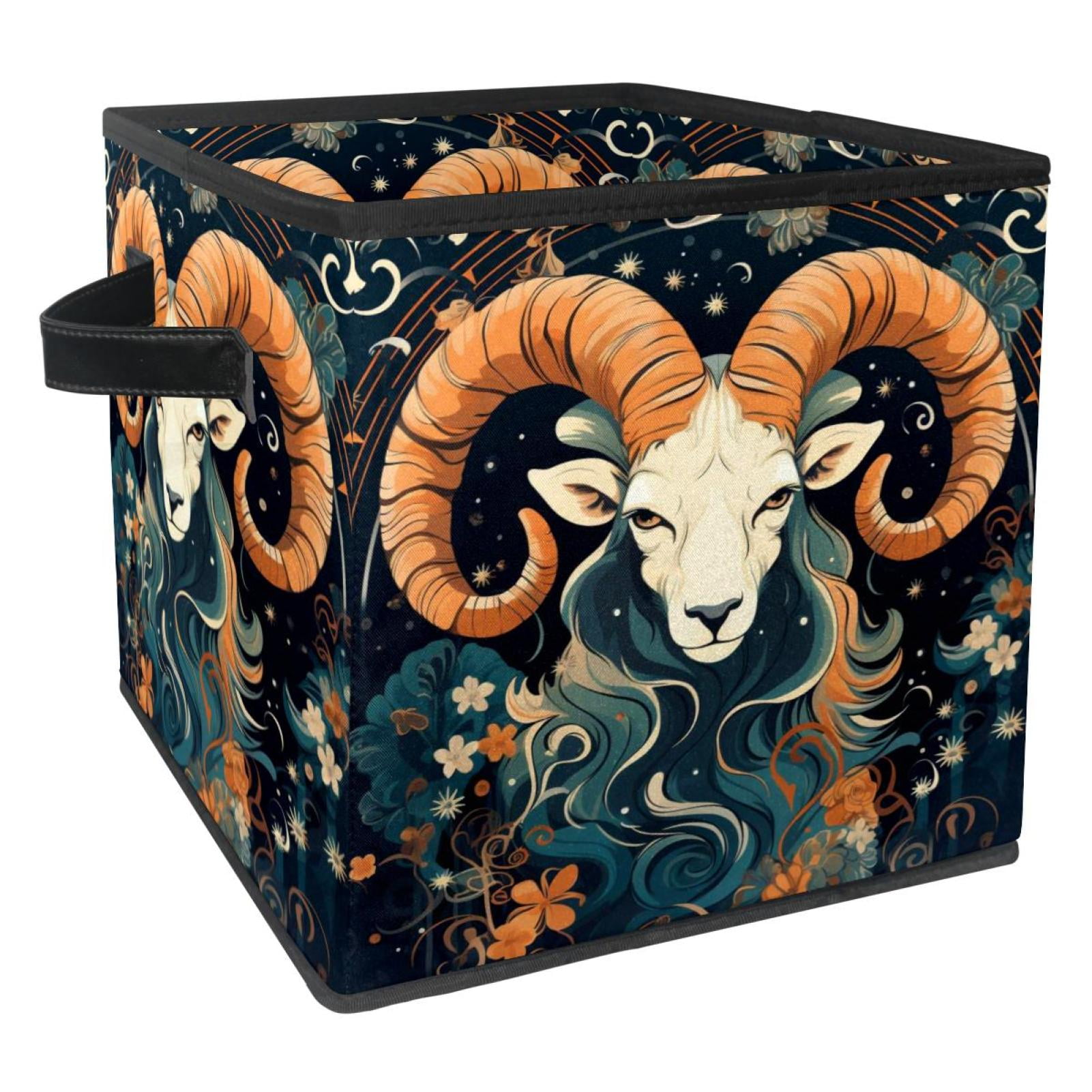 Aries Constellation Foldable Cube Organizer with Handle for Clothes ...