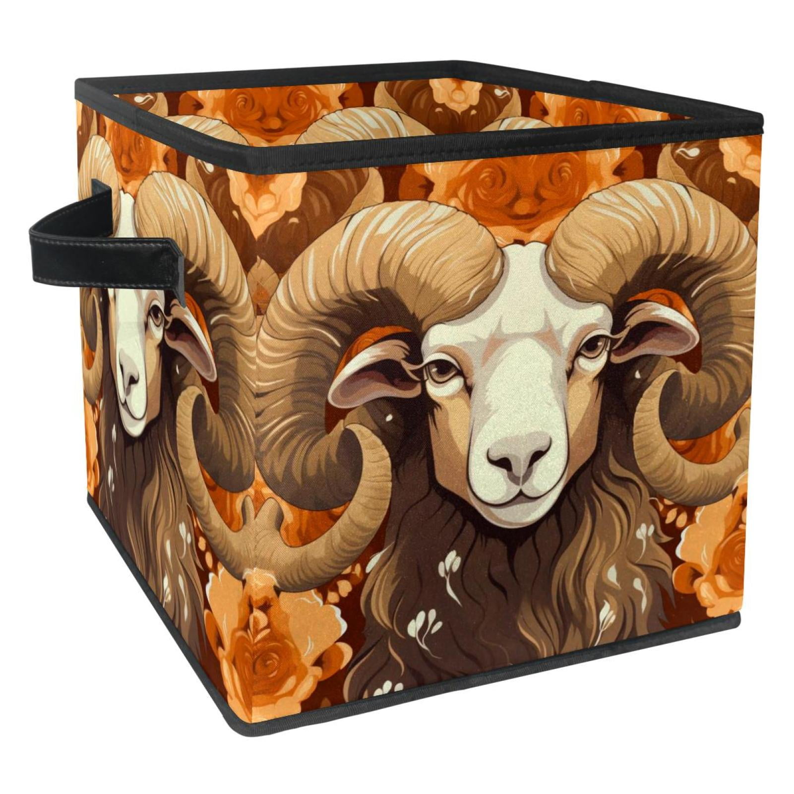 Aries Constellation Foldable Toy Box with Handle, 10.8"x10.5"x10.6 ...