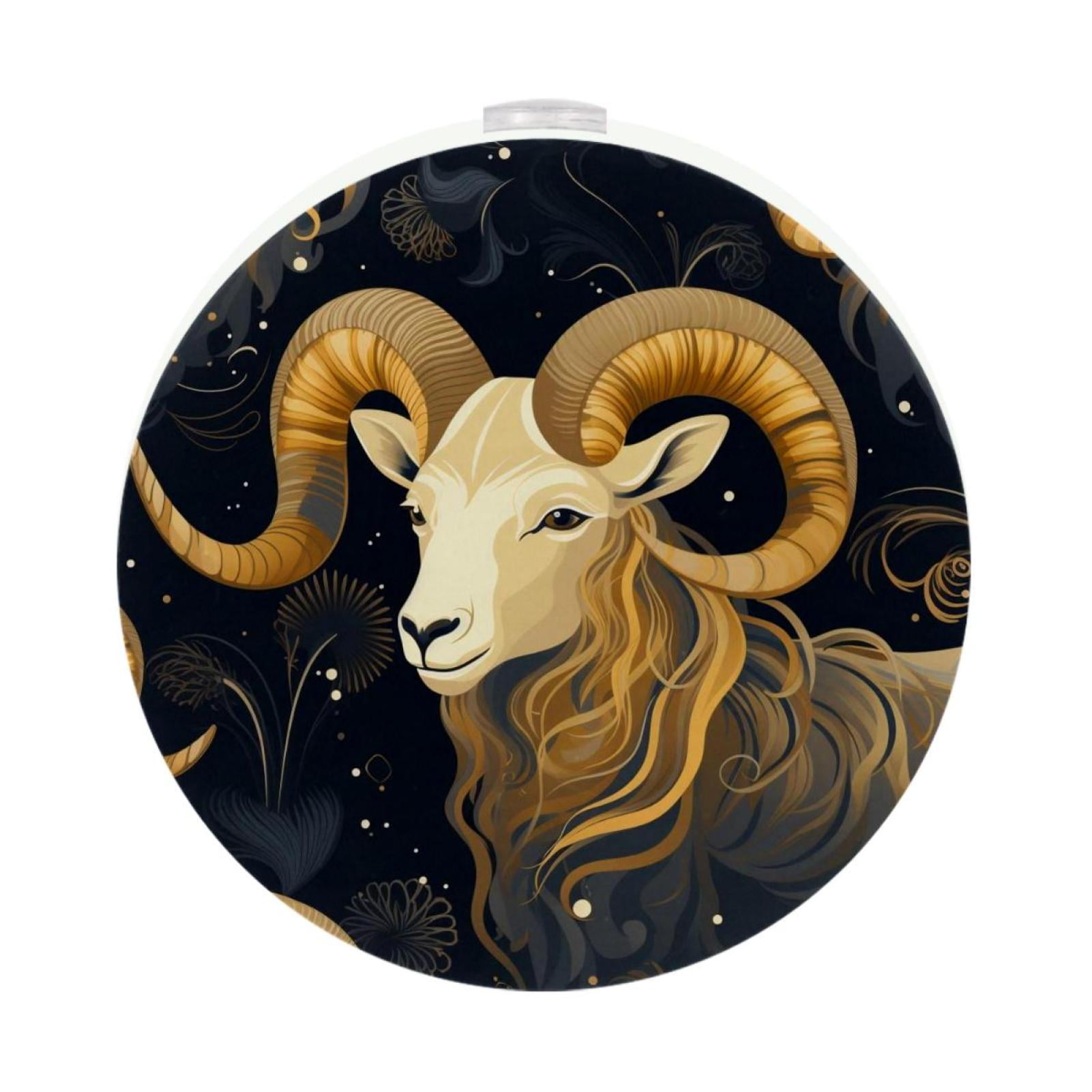 Aries Constellation LED Round Night Light - 2PCS, Energy-Efficient Plug ...