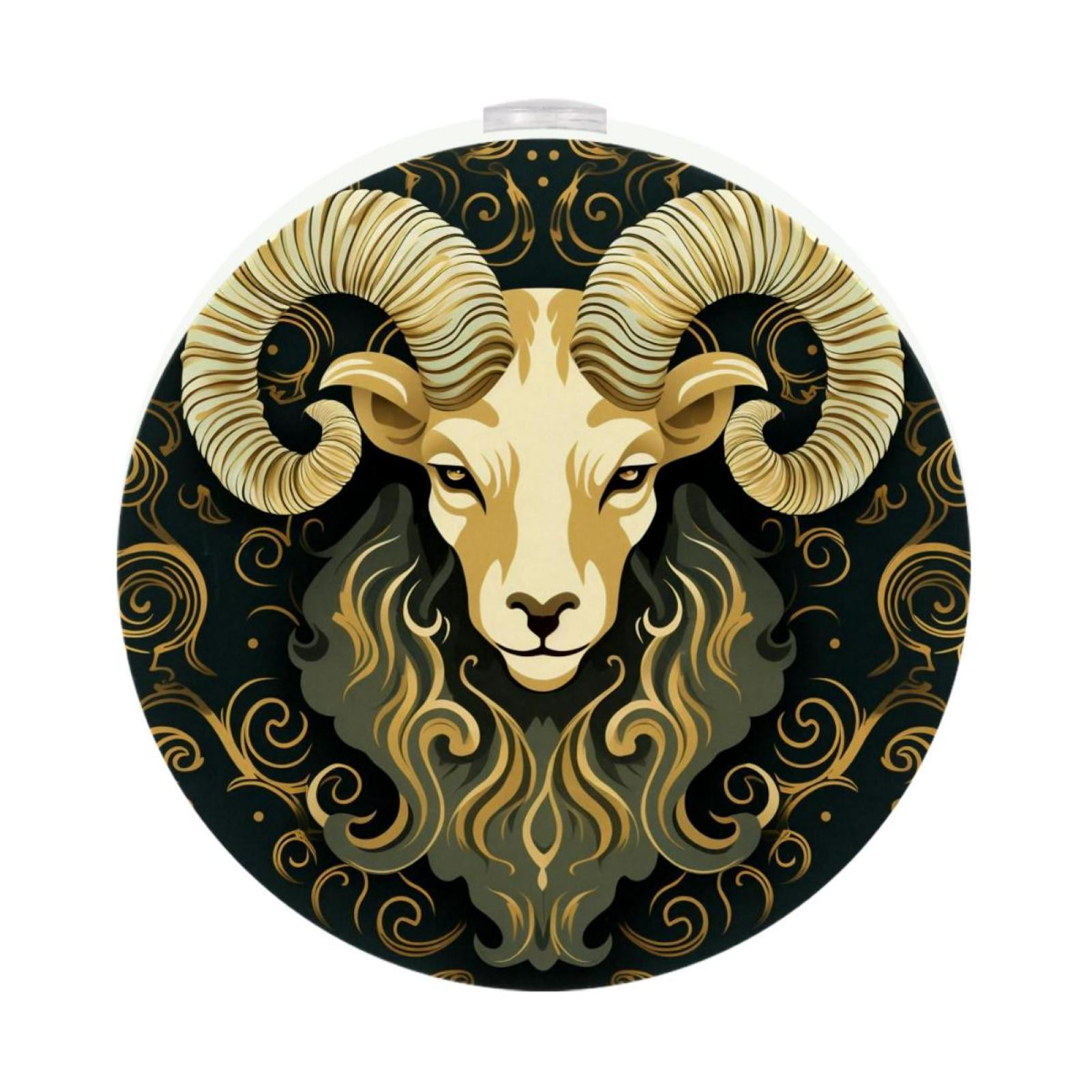 Aries Constellation LED Round Night Light-2PCS, Plug-in Dusk to Dawn ...