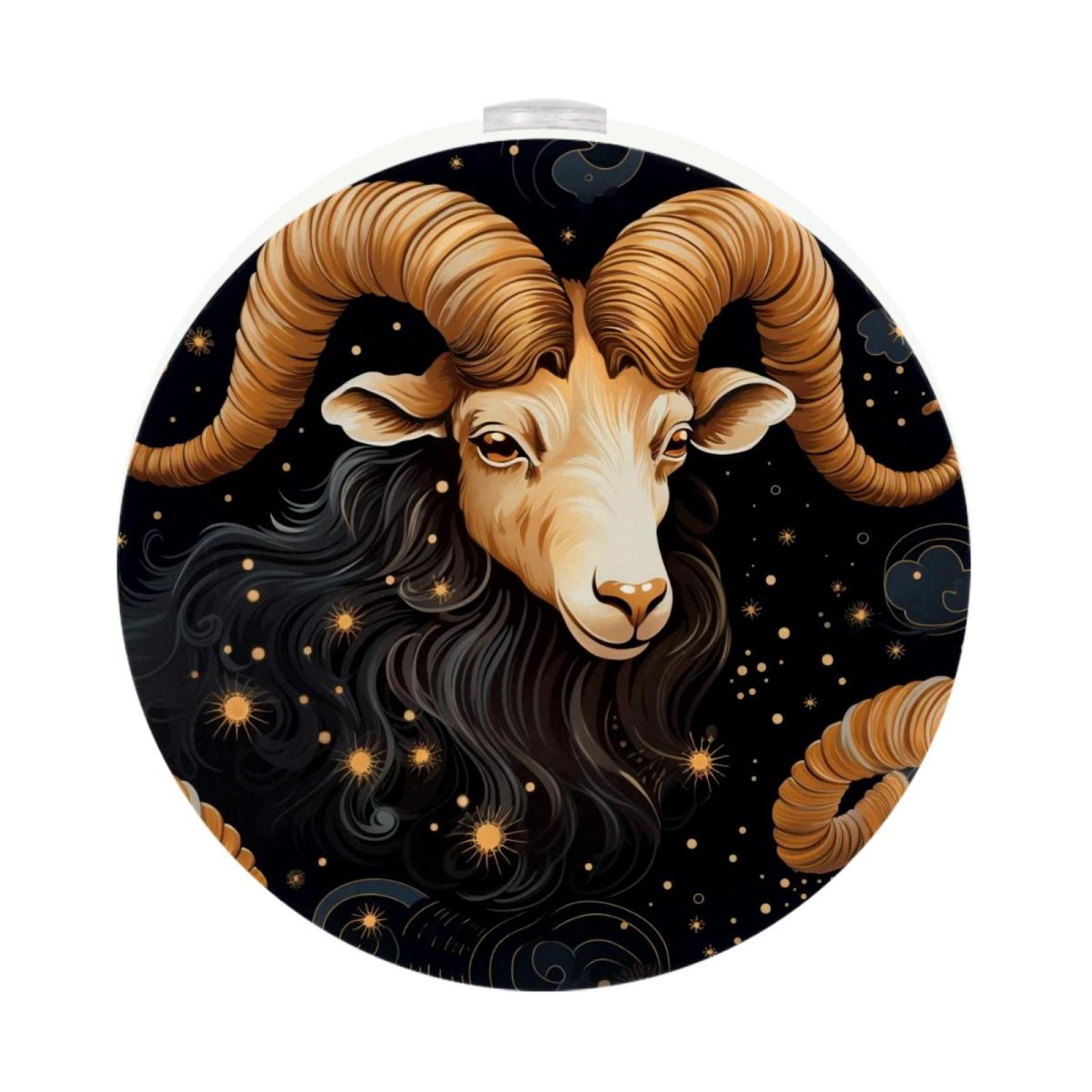 Aries Constellation LED Round Night Light-2PCS Ultra Bright Candle ...