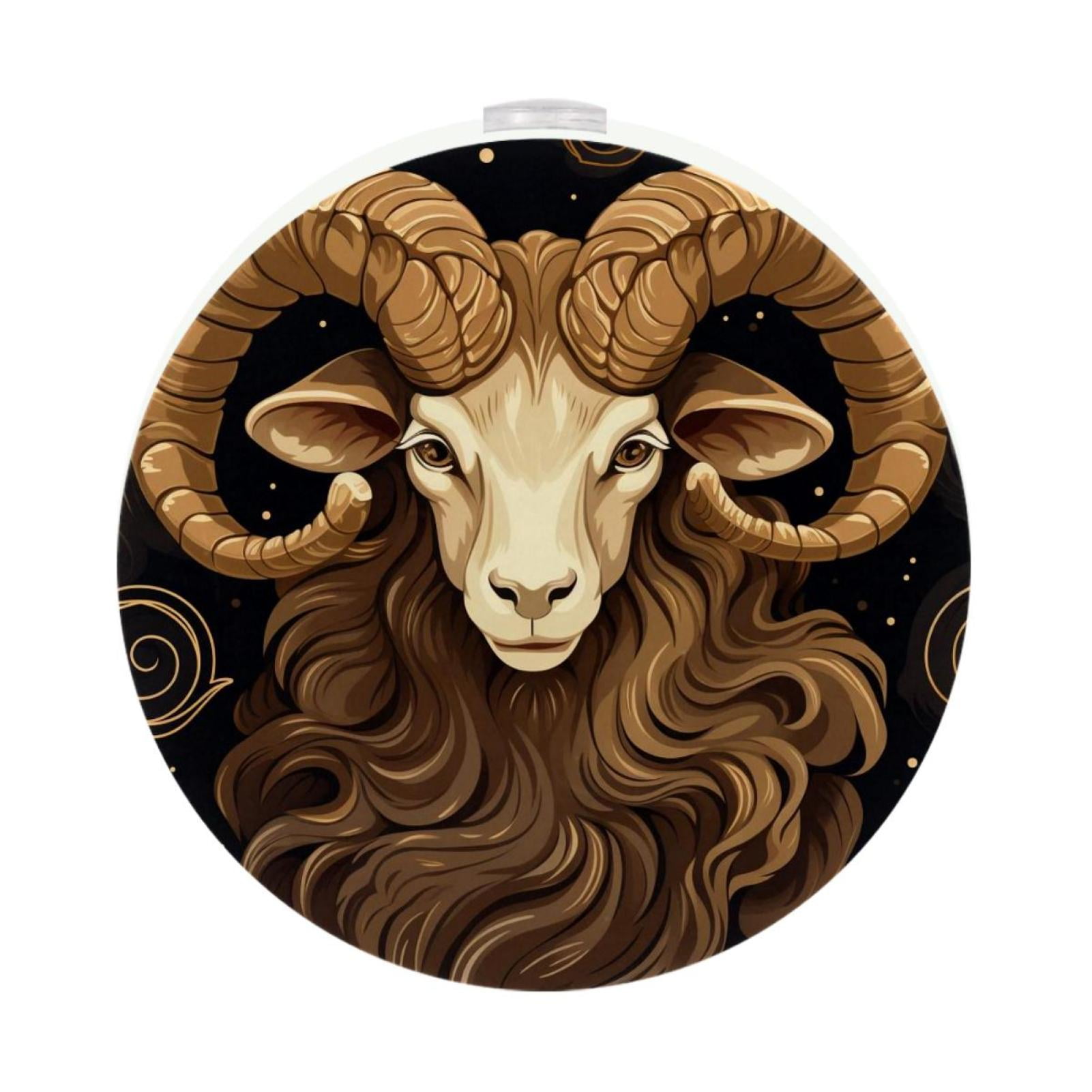 Aries Constellation LED Round Night Light-2PCS Ultra Bright Candle ...