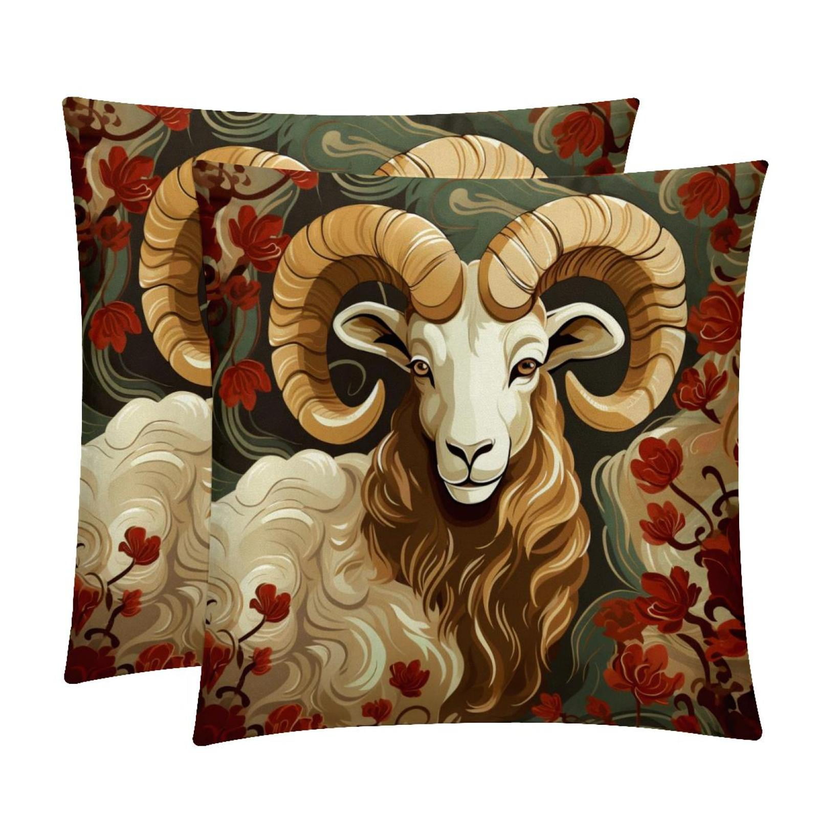 Aries Constellation Luxurious Velvet Throw Covers Pillow Inserts - Set ...