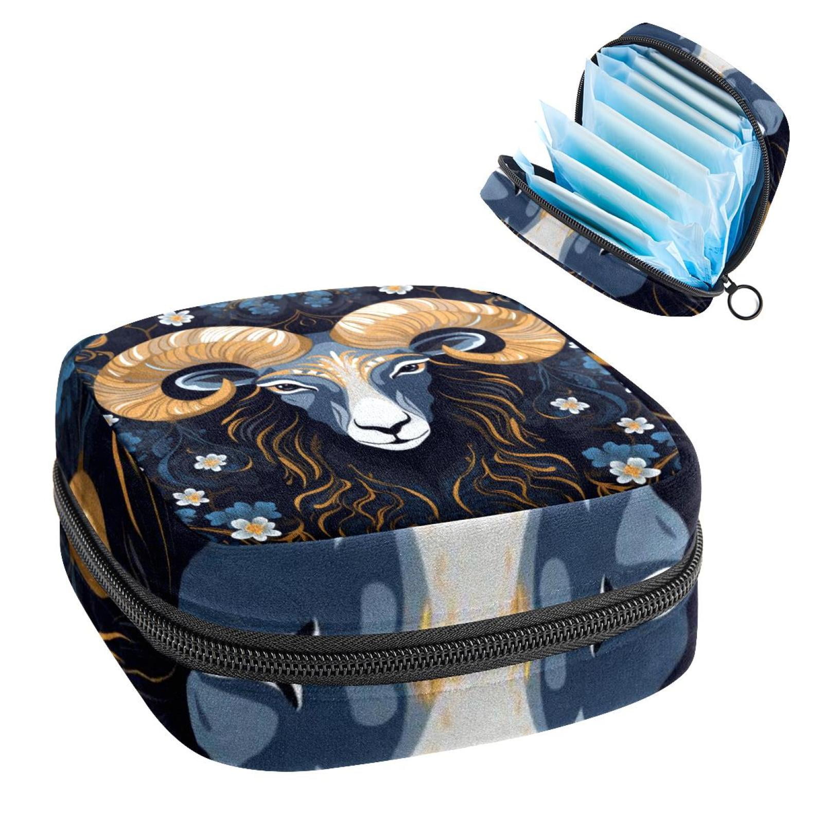 Aries Constellation Mini Plush Sanitary Napkin Pouch - Makeup Bag ...