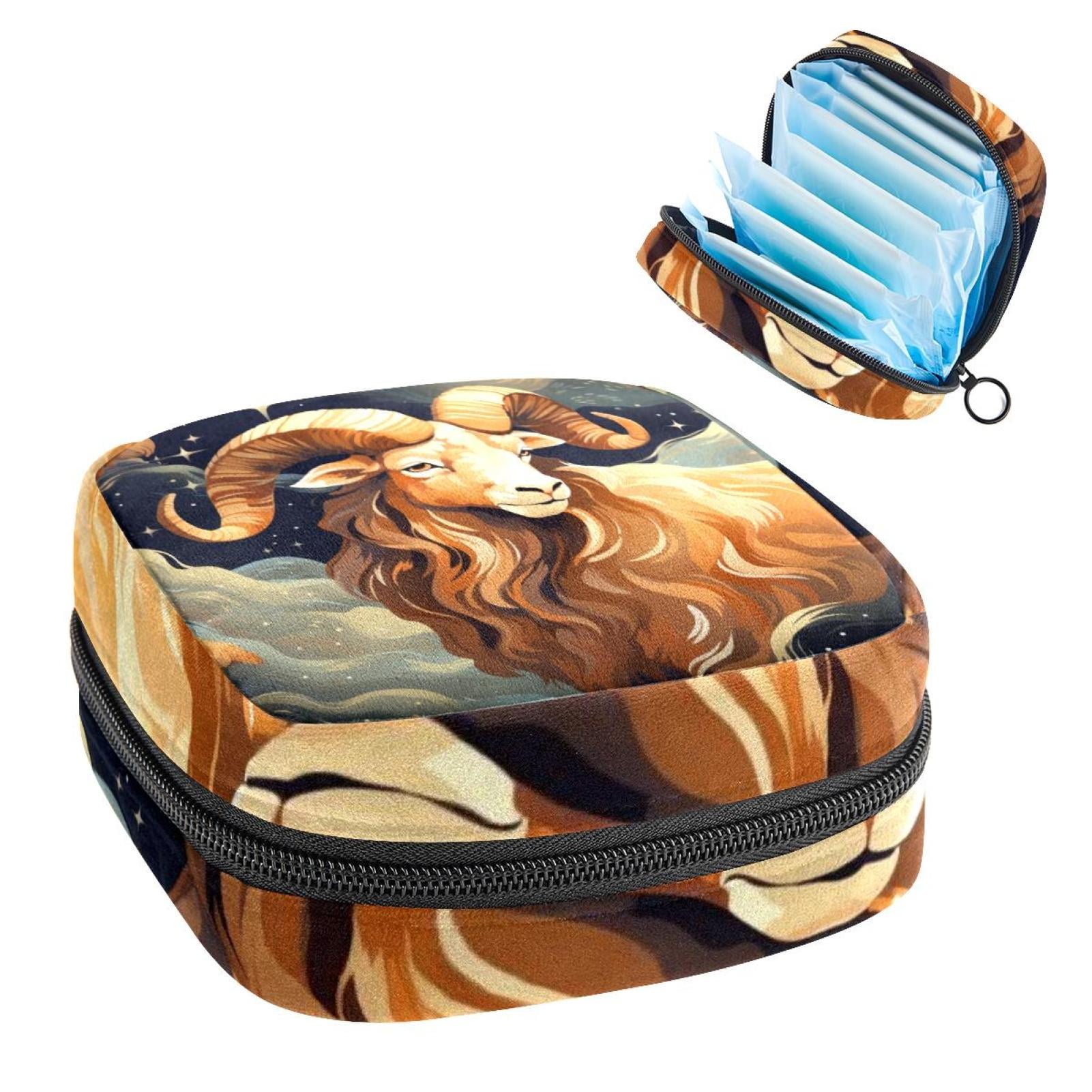 Aries Constellation Mini Plush Sanitary Napkin Pouch - Makeup Bag ...