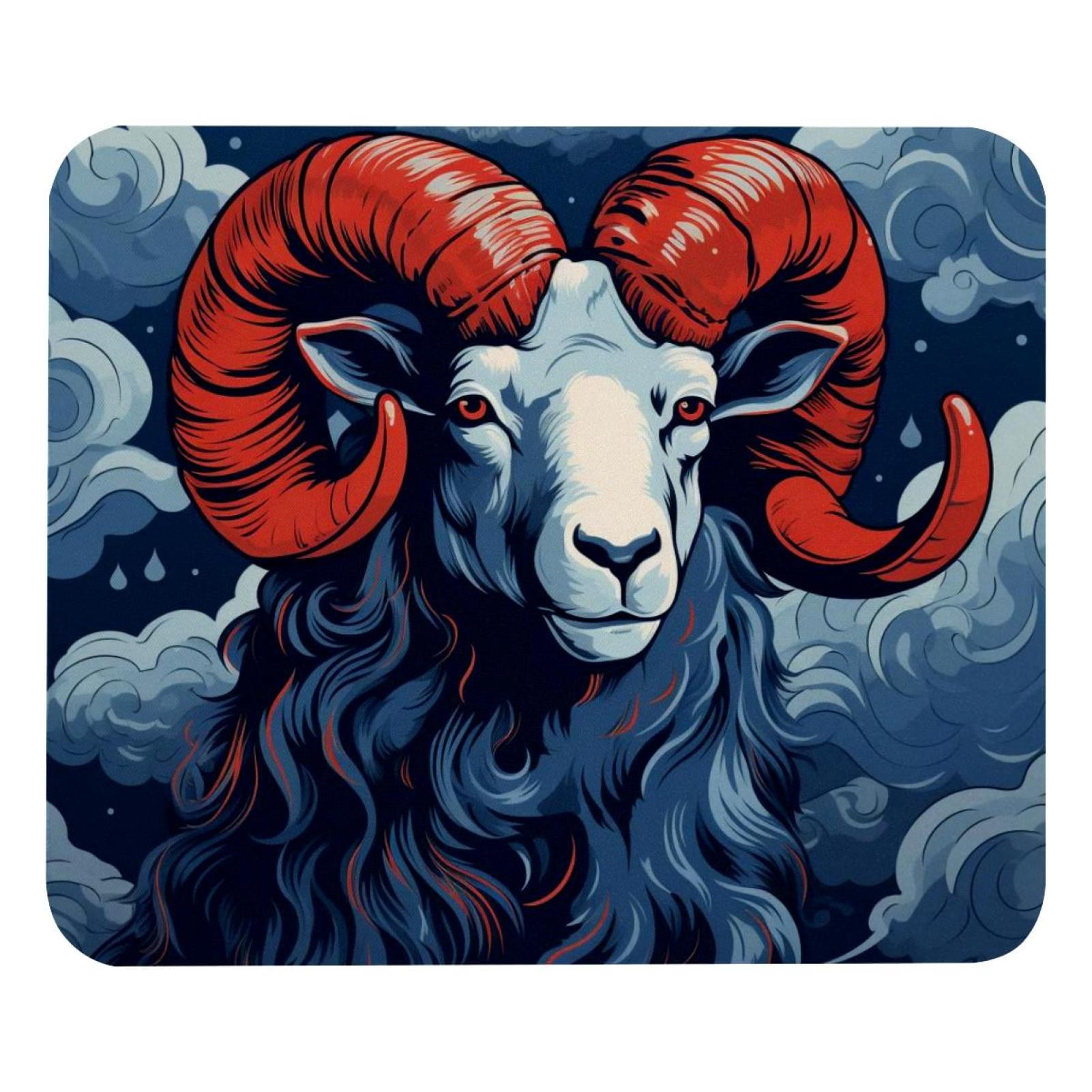 Aries Constellation Printed Square Desk Pad, 8.3x9.8 Inch Non-Slip ...