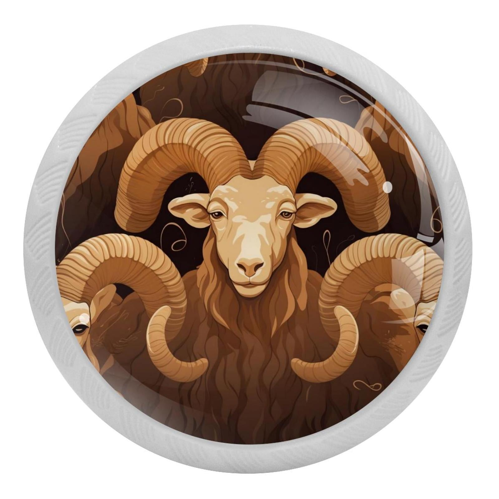 Aries Constellation Round Glow-in-the-Dark Dresser Hardware Pack: Fluorescent Drawer Pulls ...