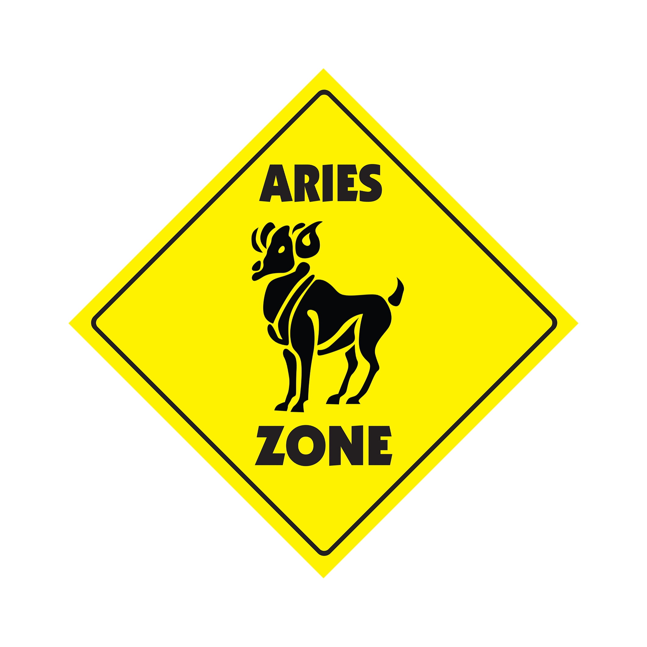 Aries Crossing Sign Zone Xing | Indoor/Outdoor | 20" Tall zodiac ...