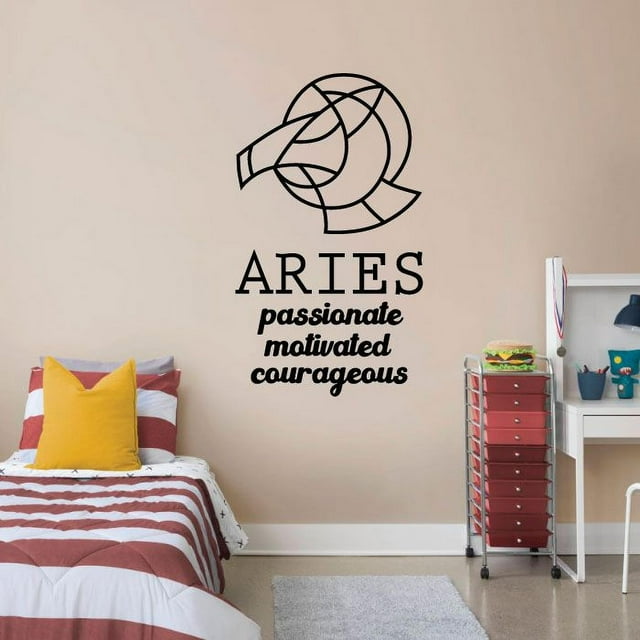 Aries Fire Sign Passionate Motivated Courageous Geometric Zodiac Signs ...