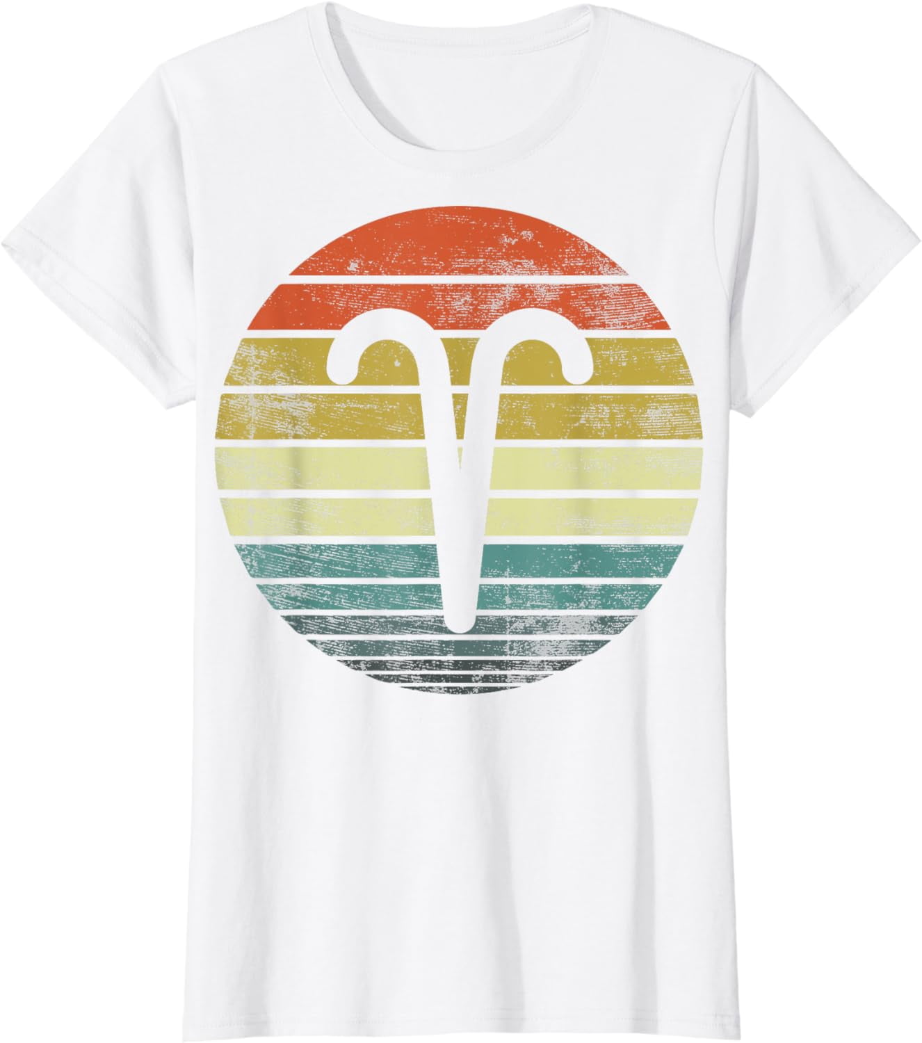 Aries Gifts Funny Retro Sunset Zodiac Sign Birthday T-Shirt - Walmart.com