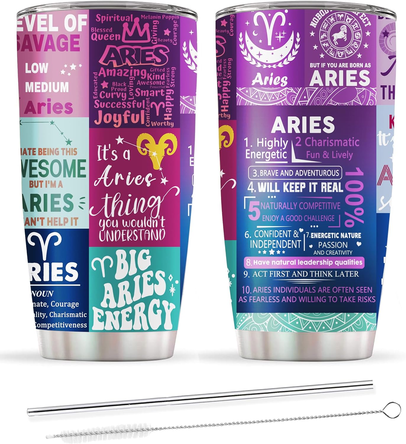 Aries Gifts for Women,Aries Birthday Gifts Tumbler,Zodiac Aries Cup ...