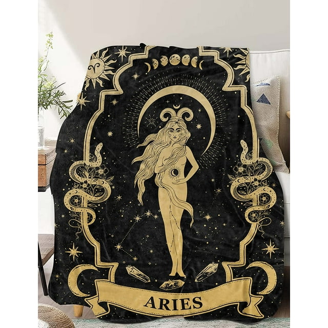Aries Gifts for Women, Aries Zodiac Blanket 60"X50", Witchy Gifts,Aries ...