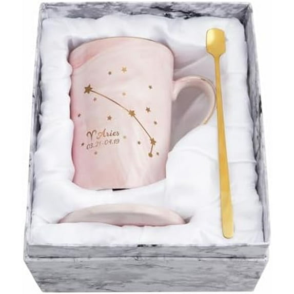Aries Gifts: Zodiac Coffee Mugs for 12 Constellation Lovers, March ...